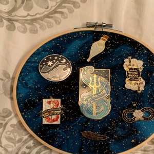 Galaxy Enamel Pin Hoop pin hoop. pin display. pin board. | Etsy