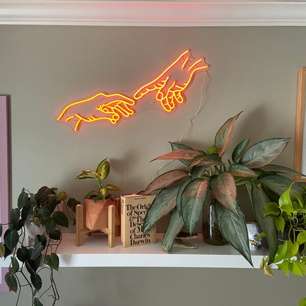 HAND OF GOD Neon Sign Light Office Living Room Interior Design, Neon ...