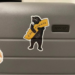 California Vinyl Sticker I Love California Bear Golden - Etsy