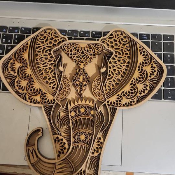 Vector Files for Laser ELEPHANT Laser Cut File Svg and Lazer Cut Wood ...