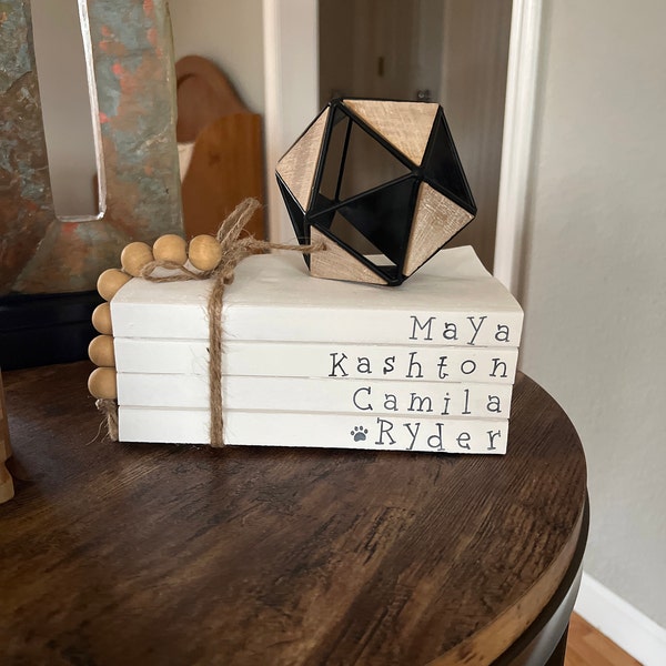 Personalized Name Decor // Vintage Custom Book Decor // Personalized ...
