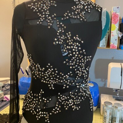 Deep V With Mesh Dance Leotard - Etsy