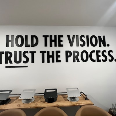 Trust the Process, Office Design, 3D, Office Decor, Office Wall Art ...