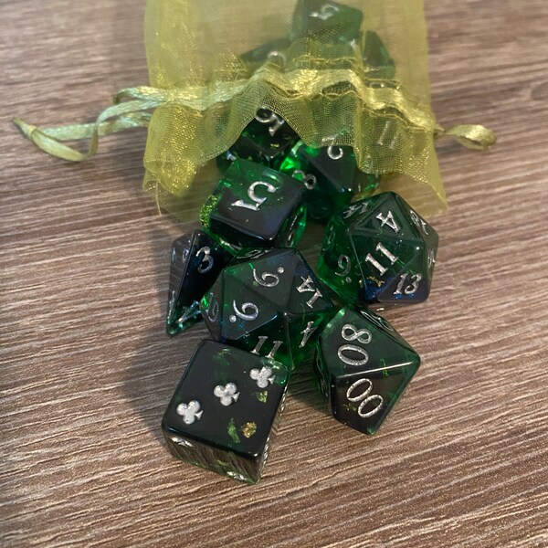 Shadowy Forest Dnd Dice Set, Polyhedral Dice, D&D Dice, Dungeons and ...