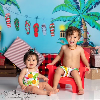 Brother and Sister Matching Swimsuits, Pool Party Matching Outfits ...