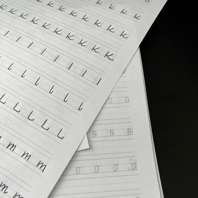 Monoline Lettering Guide Lettering Workbook Calligraphy Workbook ...