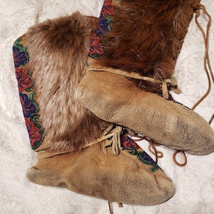 Native American Moose Hide Beaded Moccasins Native American Arts and ...