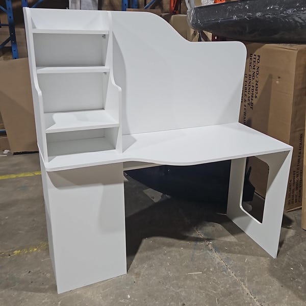 Study Table With Shelf CNC File Wooden Desk and Shelf Plan Study Desk ...