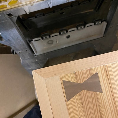 Black Walnut Inlay Wood Bow Tie Accents Board Stitcher Wood Bow Tie ...