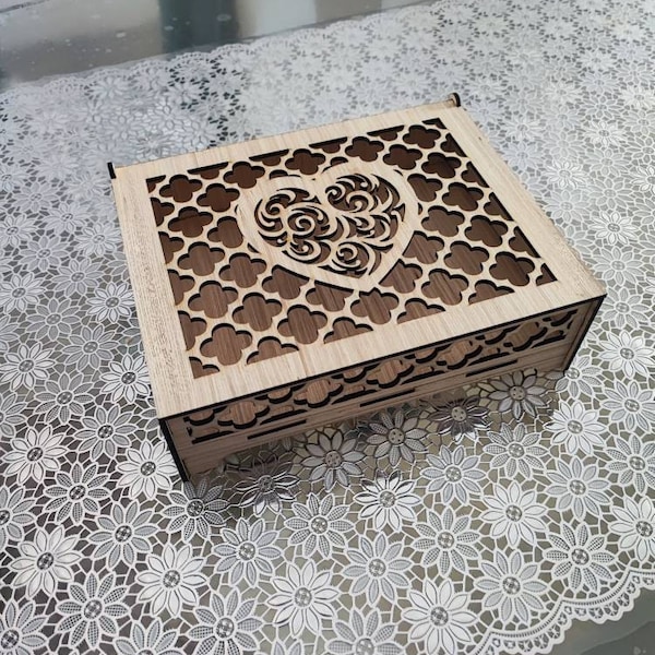 Decorative Round Box Svg Files, Vector Files for Wood Laser Cutting - Etsy