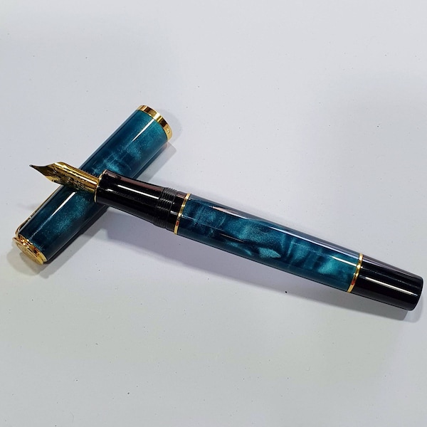 Hongdian N12 Piston Fountain Pen Resin Writing Pen, EF/F/M Nib Office ...