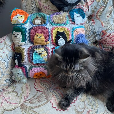 Many Cats Square ENGLISH Crochet Pattern PDF Granny - Etsy