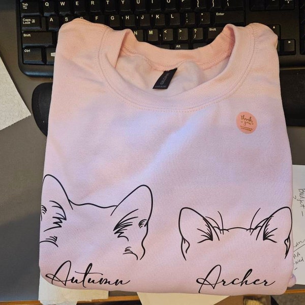 Custom Dog Ear Sweatshirt, Personalized Dog Sweatshirt, Custom Dog Mom ...