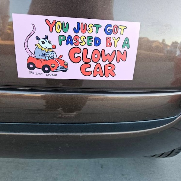 Funny Weird Gen Z Bumper Sticker, a Witch Turned Me Into a Car, 7.5 X 3 ...
