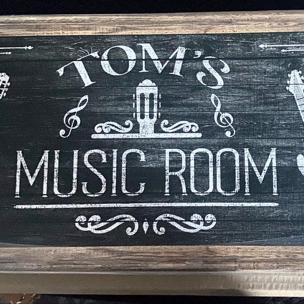 Personalized Music Room Sign, Custom Music Studio Signs, Gifts for Him ...