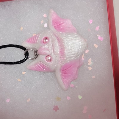 Pink Krampus Pendant Necklace Pastel Goth Pink Gargoyle Kawaii Jewelry ...