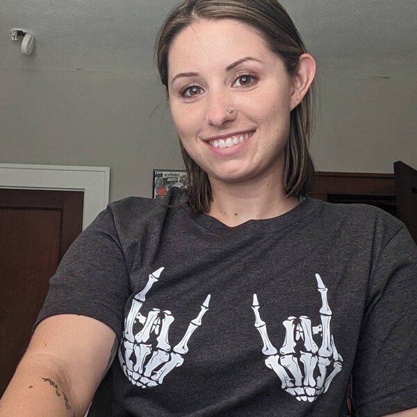 Skeleton Metal Fingers Shirt, Skeleton Rock Hands, Metal Music Shirt ...