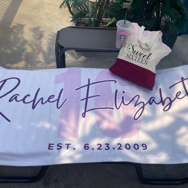 Personalized Swimming Beach Towel,custom Swim Team Pool Towels,gift for ...