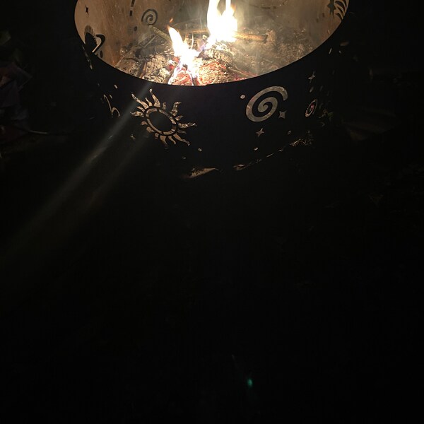 Corten Steel Smokeless Fire Ring – Heavy-duty Custom Fire Pit Insert With Vent Holes ...