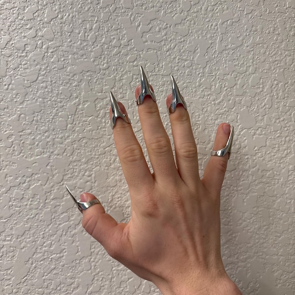 Gothic Nail Claws, Finger Claws, Punk Style Finger Ring, Gothic Jewelry ...