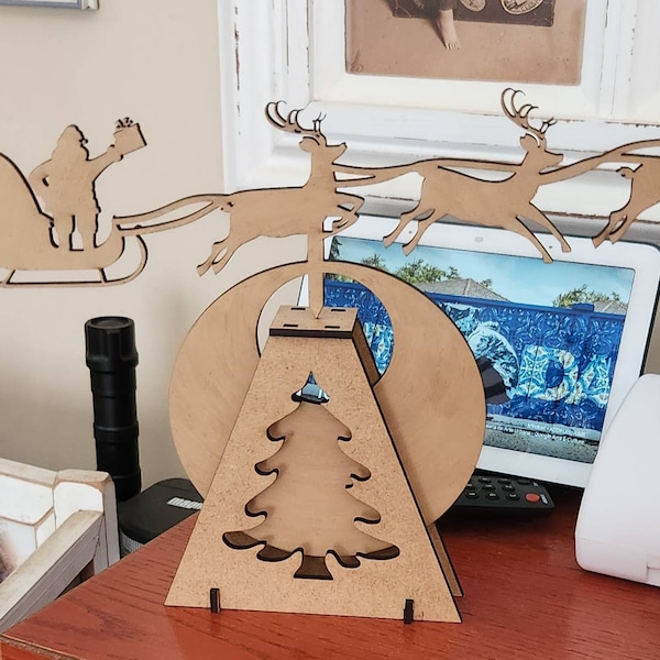 Laser Cut File Vector Rocking Santa Claus for Laser, CNC, SVG, DXF, Pdf ...