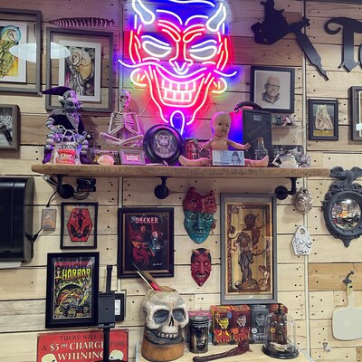 Skull Head Neon Sign Custom Devil Art Neon Light Skull - Etsy