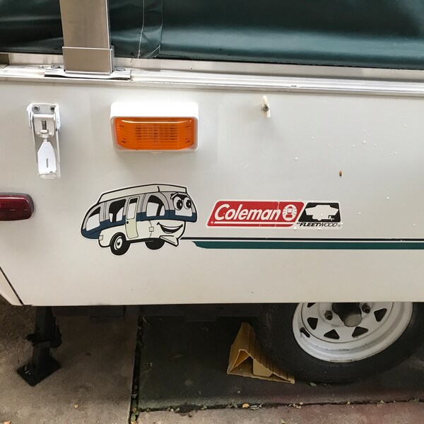 Vintage Coleman Pop-up Camper Decal - 13.67"x3" - Etsy