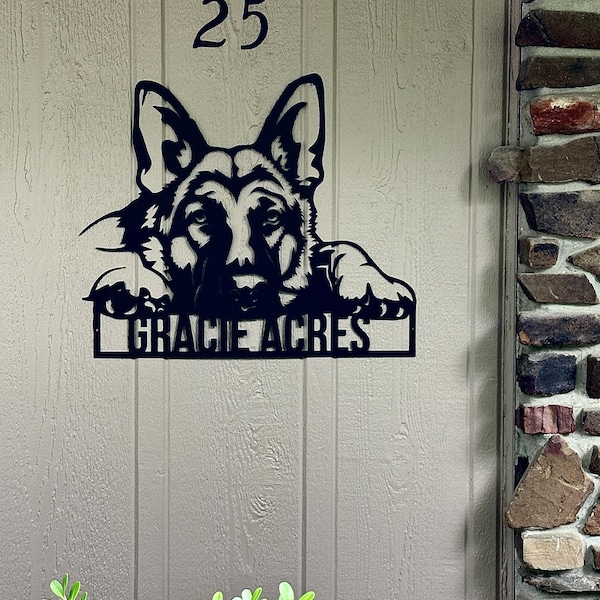 Metal German Shepherd Sign, German Shepherd Sign, German Shepherd, K9 ...