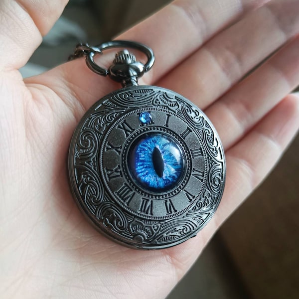 CUSTOM Just for You - Pocket Watch - Slit Pupil - You Choose Color ...