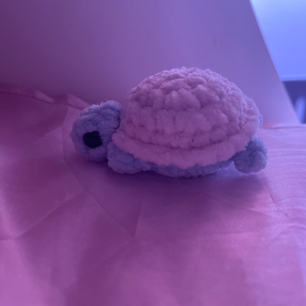Mini Fluffy Crochet Turtle Amigurumi Plush Teddy - Etsy