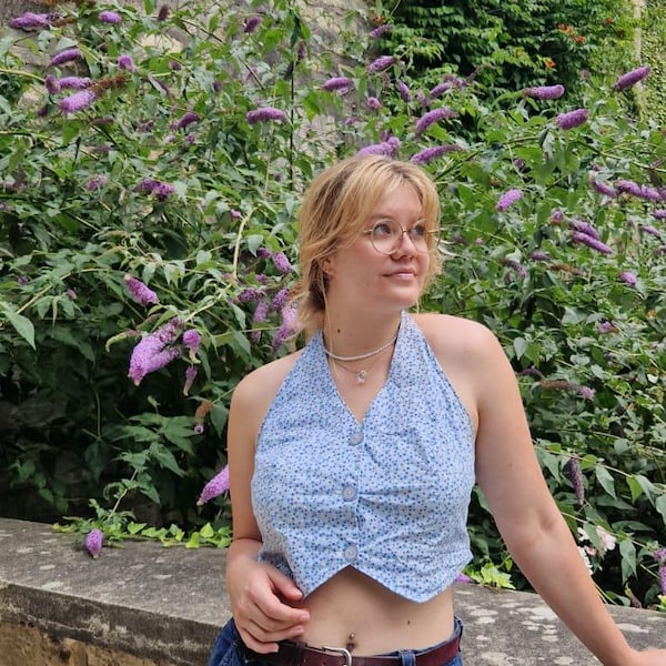 Halter Vest Sewing Pattern | Waistcoat Pattern | Women Sewing Pattern ...