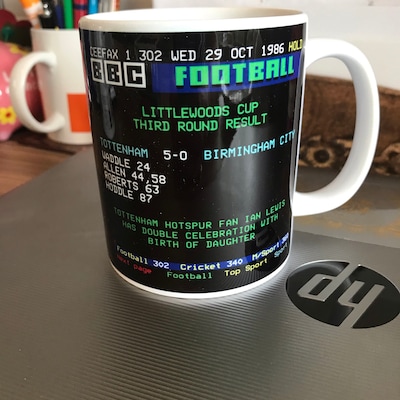 Personalised Retro Ceefax Mug Teletext Sports Coffee / Football Match ...