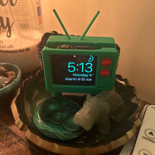 Mini TV Apple Watch Charging Station, Valentines, Personalized Man Gift ...