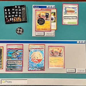 Pokemon Playmat TCG - Crayon Playzones - Custom Neoprene Deskmat - Hand ...