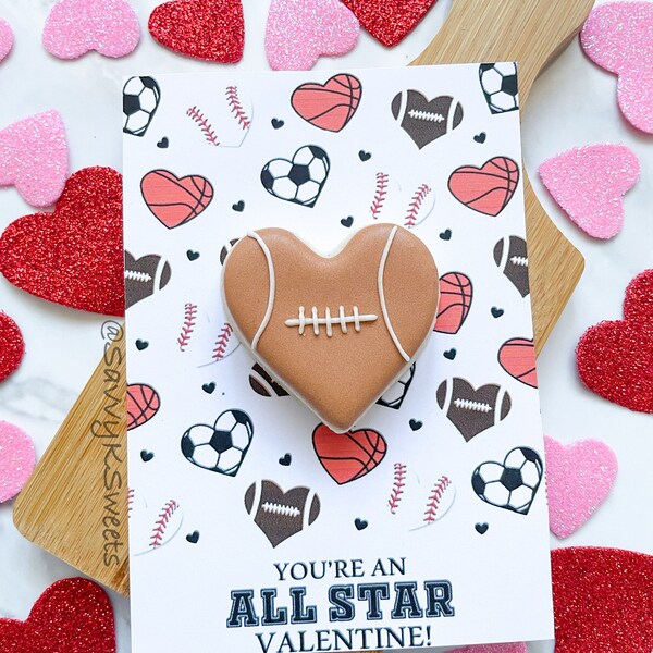 Printable Valentine You're an All Star Cookie Cards, Valentine's Day ...