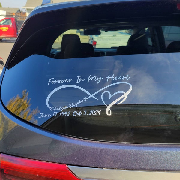 In Memory Car Decal,memorial Car Decal,in Loving Memory Car Decal ...