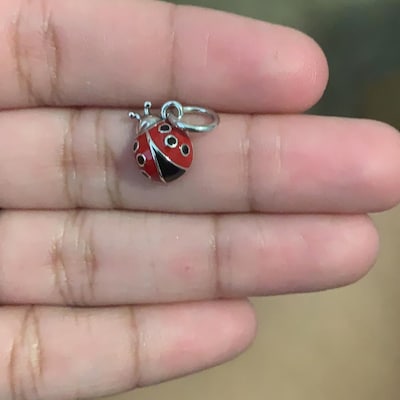 Silver Ladybug Charm Sterling Silver Ladybug Charm Lady Bug Charm ...