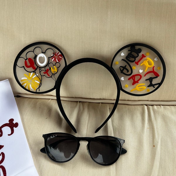 Custom Age Birthday Mickey Ears - Personalized 21st 30th 40th 50th ...