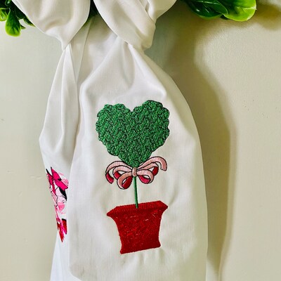 Chinoiserie Heart Topiary Tree Embroidery Design Machine Embroidery ...