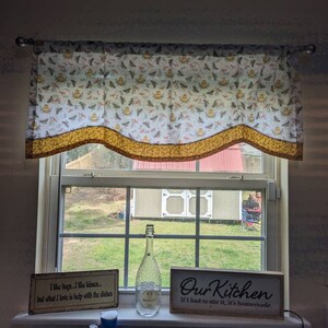 FARMHOUSE Kitchen Curtains, FRENCH COUNTRY Curtain, Kitchen Window ...