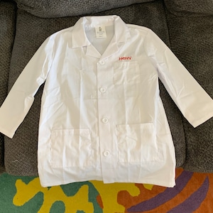 Embroidered Personalized Kids Lab Coat for Little Doctors and Nurses ...