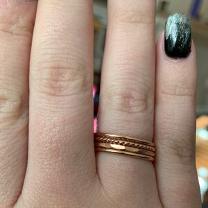 Twisted Rose Gold Stack Rings, Womens Set of 4 Stacking Rings, Rose ...