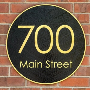 Framed Round House Number Sign House Number Plaques House - Etsy