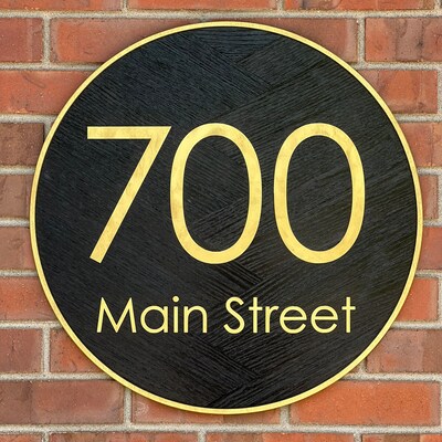 White Round House Sign, House Number Plaques 10, 12, 16, 18, 20 Inches ...