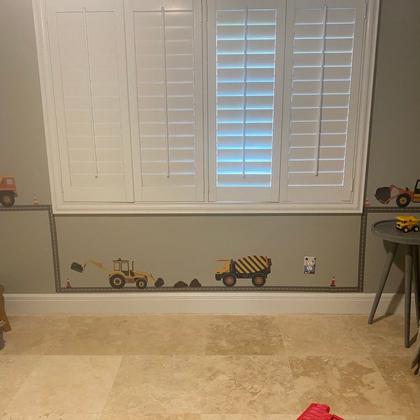 Construction Wall Decals 4 Construction Vehicle Wall Stickers W ...