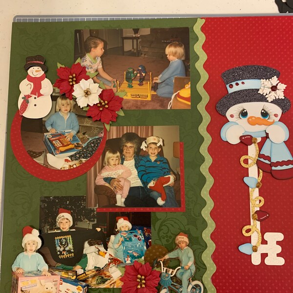 Scrapbook Bugs Grasshopper Flowers Kids Title Die Cut A Premade Paper ...