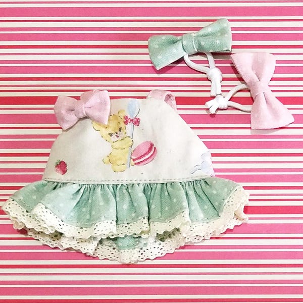 Labubu Macaron Outfit, Labubu Dress, Labubu Clothes,cat Lover Printed ...