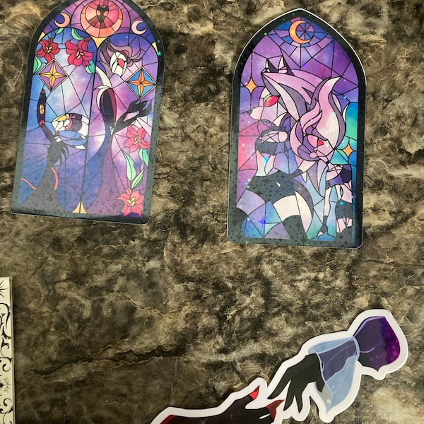 Stolitz Full Moon Stainglass Laminated Vinyl Sticker - Etsy