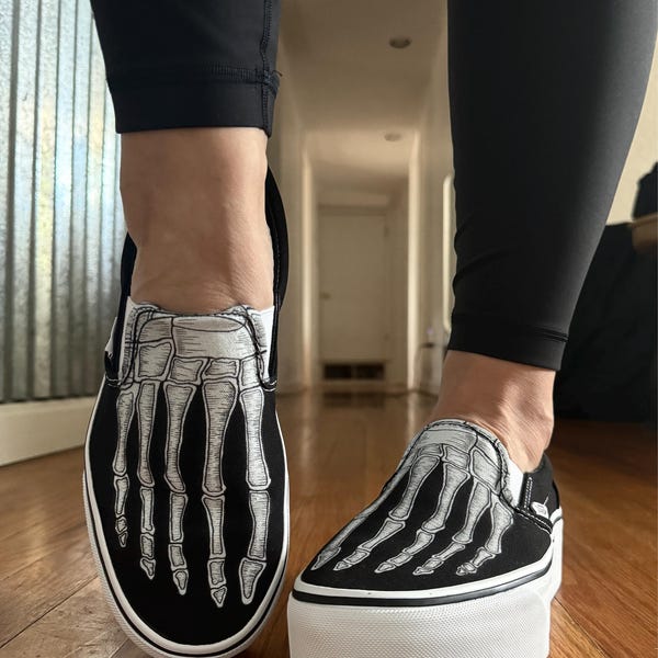 Skeleton Feet Vans Slip on Shoes for Men and Women - Etsy