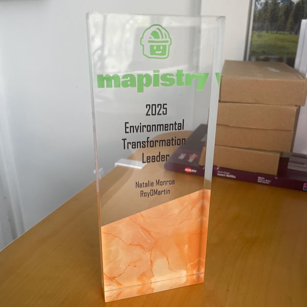 Personalized Acrylic Award Plaque, Custom Engraved Trophy for Corporate ...